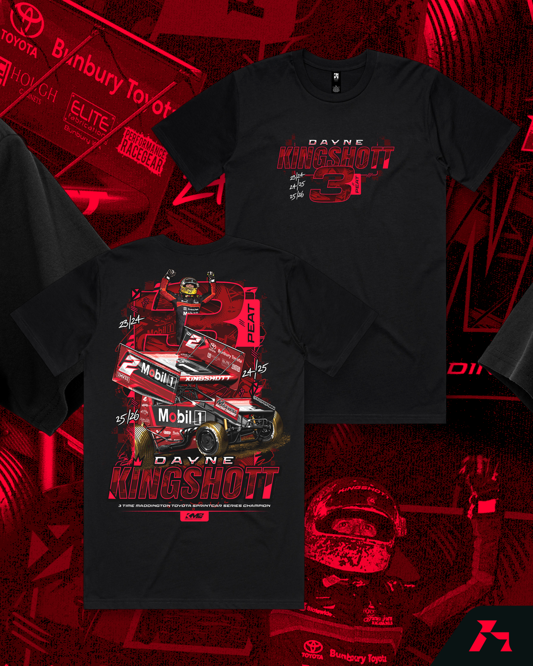 Dayne Kingshott '3 - Peat' T shirt Pre Order! – Krikke Motorsport